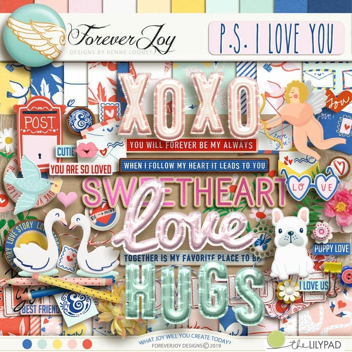 PS I Love You page kit – ForeverJoy Designs